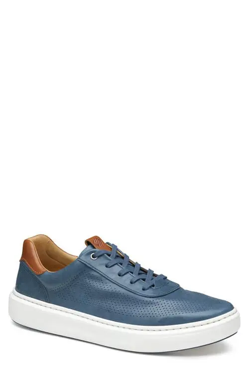 Johnston & Murphy Anders Perforated Sneakers - Navy Full Grain