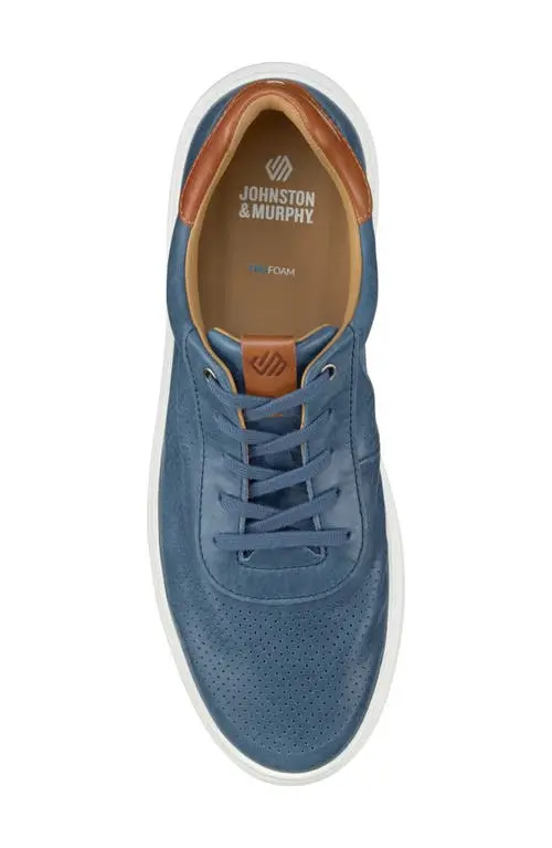 Johnston & Murphy Anders Perforated Sneakers - Navy Full Grain