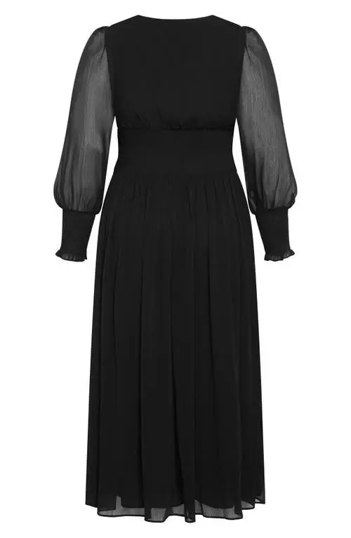 chinese dress ladies Button Up Maxi Dress | Black | Long Sleeve | Sustainable Clothing