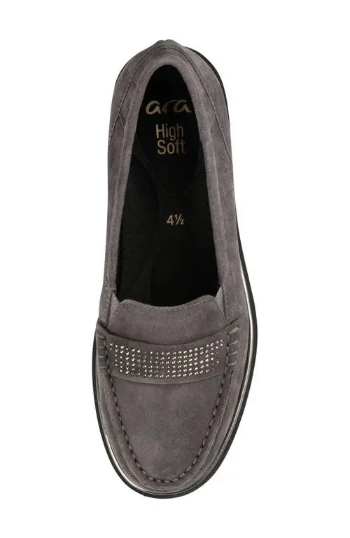ARA Daffodil Moc Toe Loafer - Grey