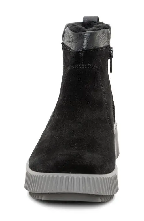 ARA Dahlia Waterproof Faux Fur Lined Sneaker - Black