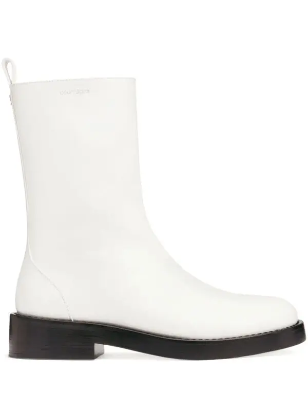 COURREGES Rider Leather Boots - White
