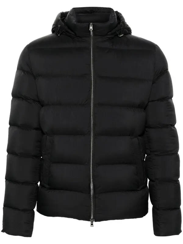 Herno Logo Plaque Padded Jacket - Black