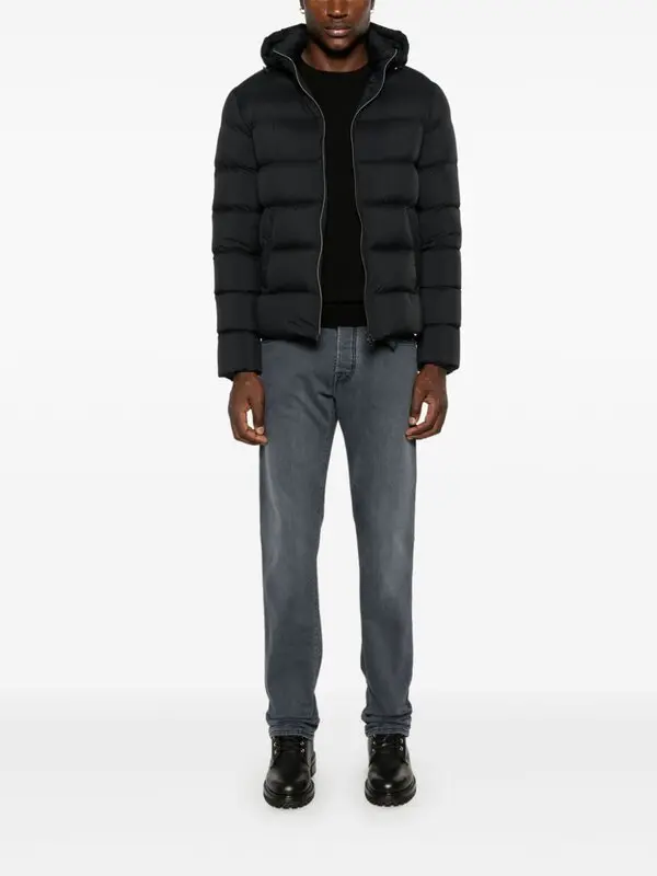 Herno Logo Plaque Padded Jacket - Black