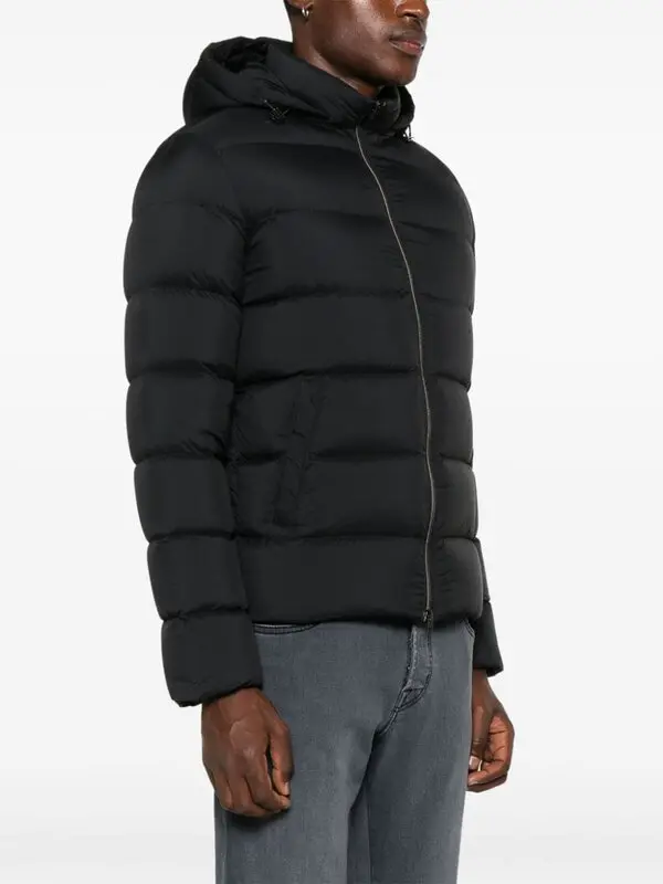 Herno Logo Plaque Padded Jacket - Black