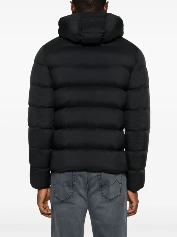 Herno Logo Plaque Padded Jacket - Black