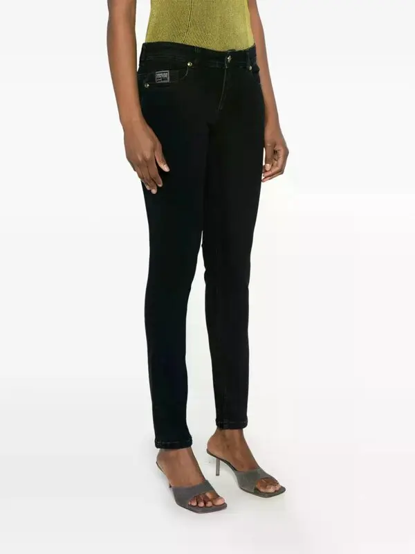 Versace Logo-plaque Skinny Jeans - Blue