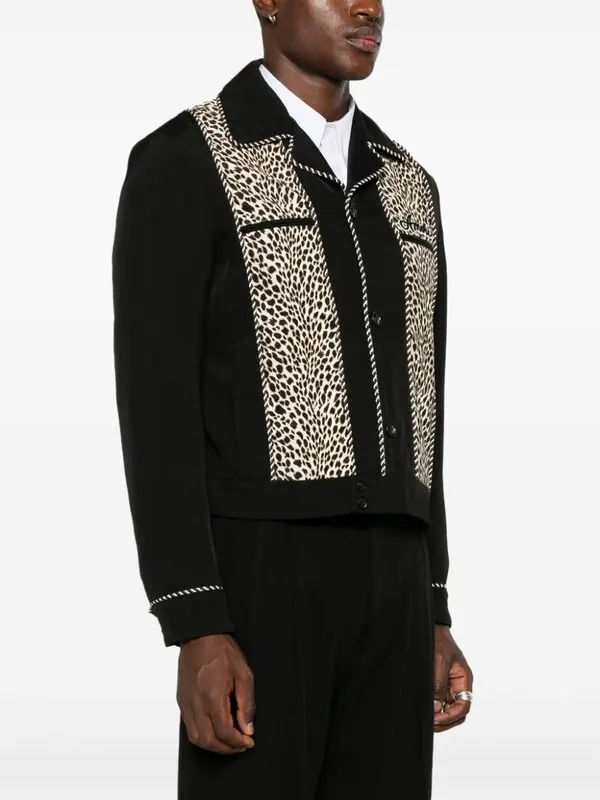 Amiri Leopard Cadet Jacket