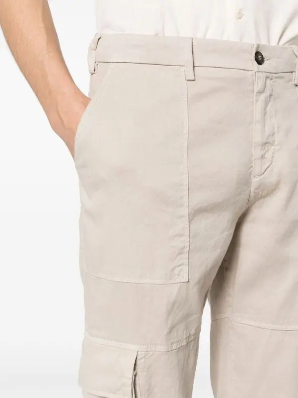 Eleventy Tapered-leg Cargo Trousers - Neutrals