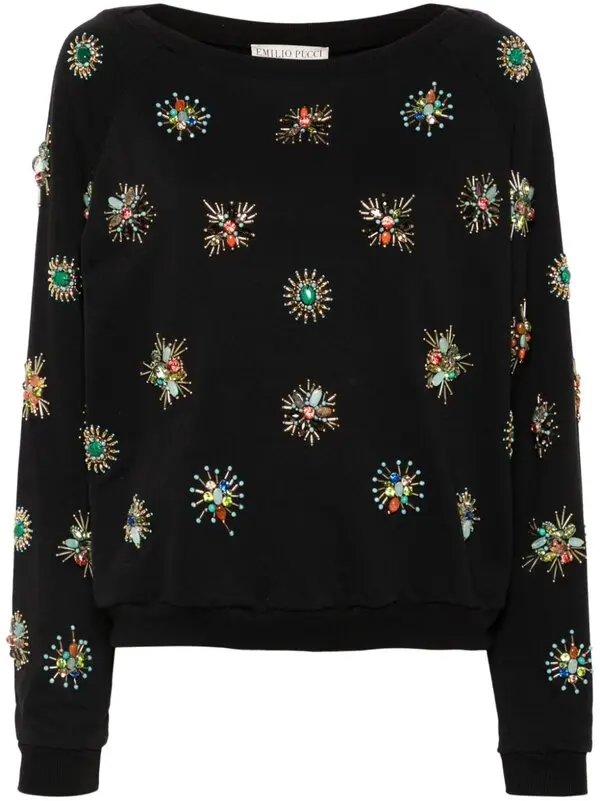 Emilio Pucci Embroidered Sweatshirt - Black
