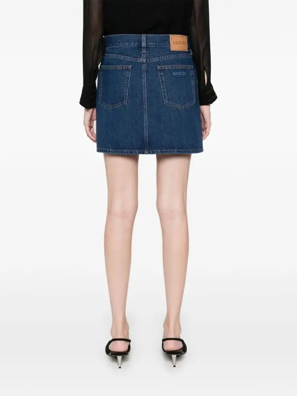 Gucci Denim Mini Skirt