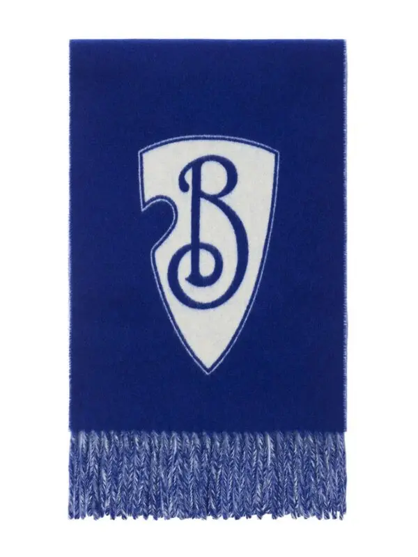 Burberry B Shield Wool-cashmere Scarf