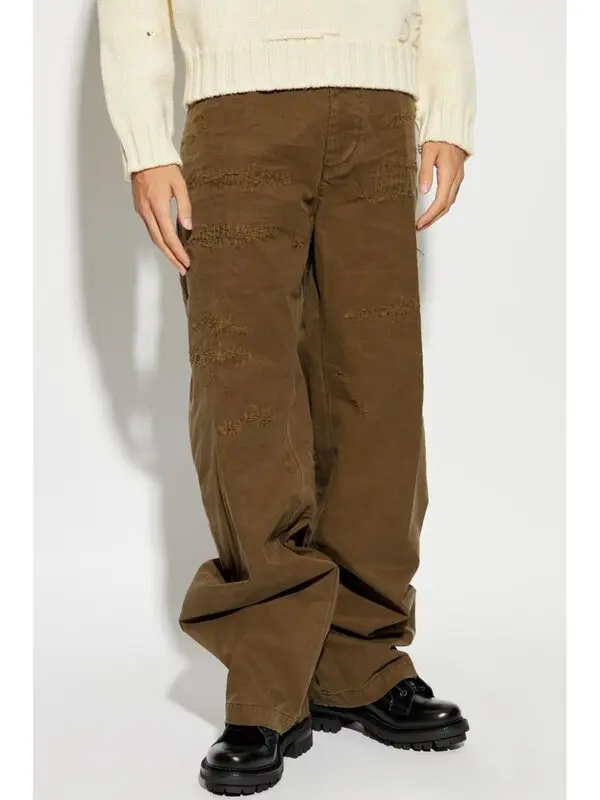 Dsquared2 Ripped Loose-fit Trousers - Brown