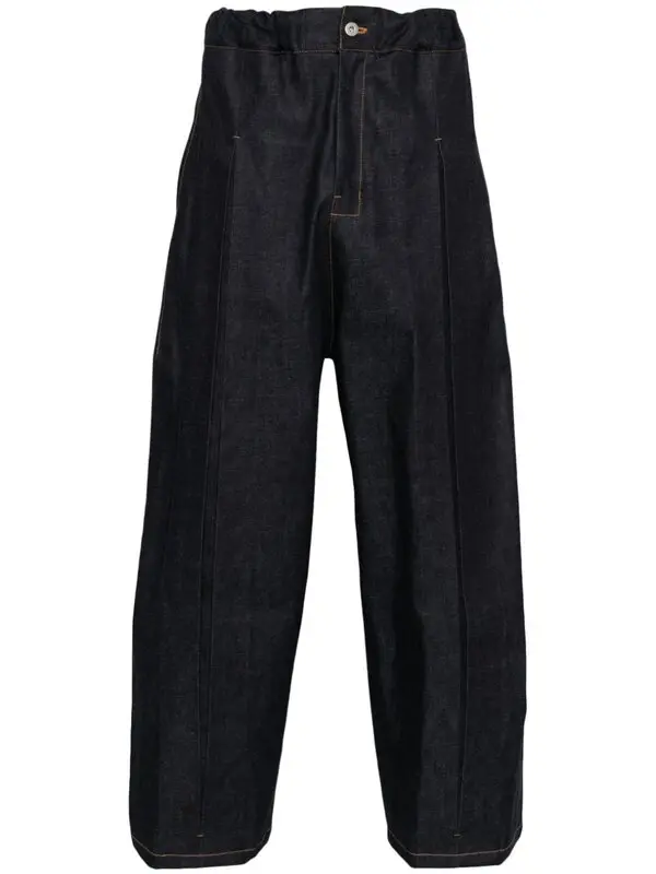 SAGE NATION Inverted-pleat Jeans - Blue
