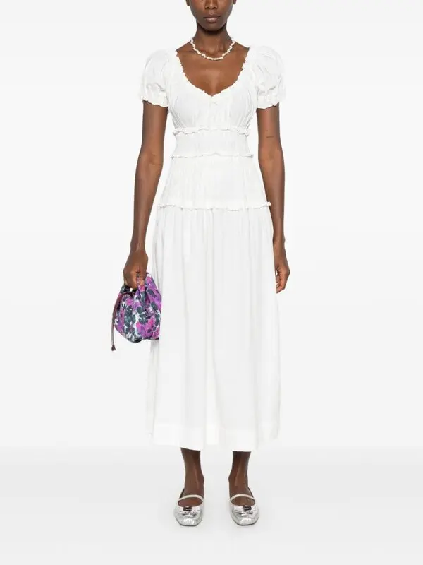 DÔEN Leanne Midi Dress - White