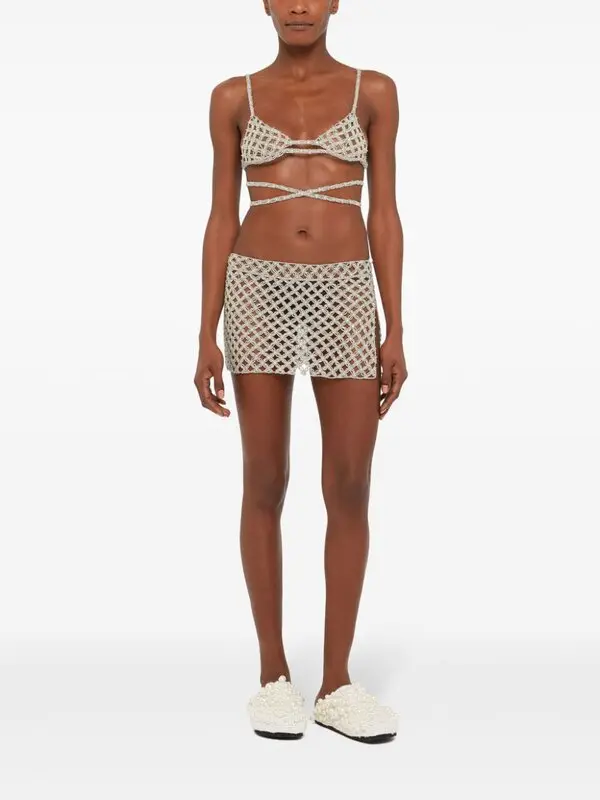 Alanui Lace-up Triangle Bra