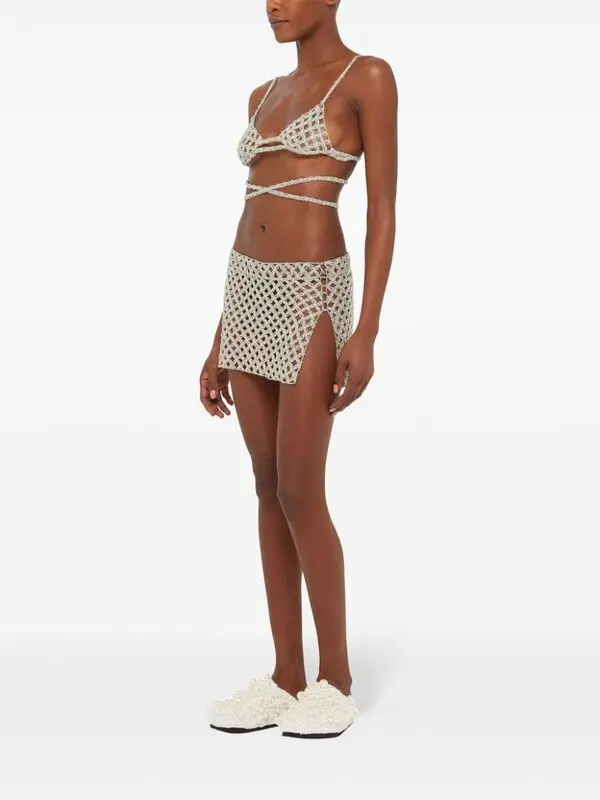 Alanui Open-knit Mini Skirt