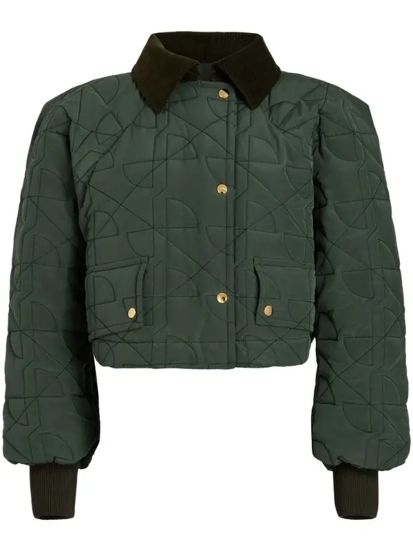 PATOU Cropped Quilted Bomber Jacket