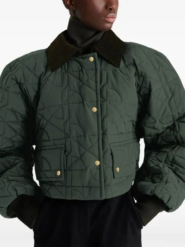 PATOU Cropped Quilted Bomber Jacket