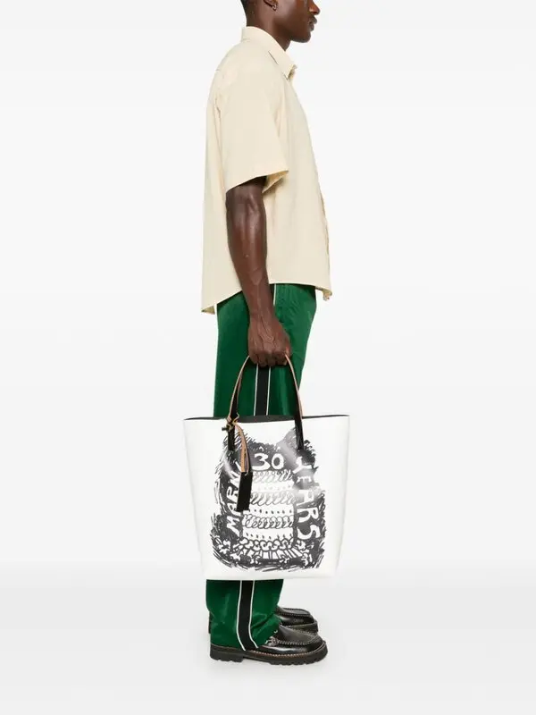 Marni Logo-print Tote Bag - White