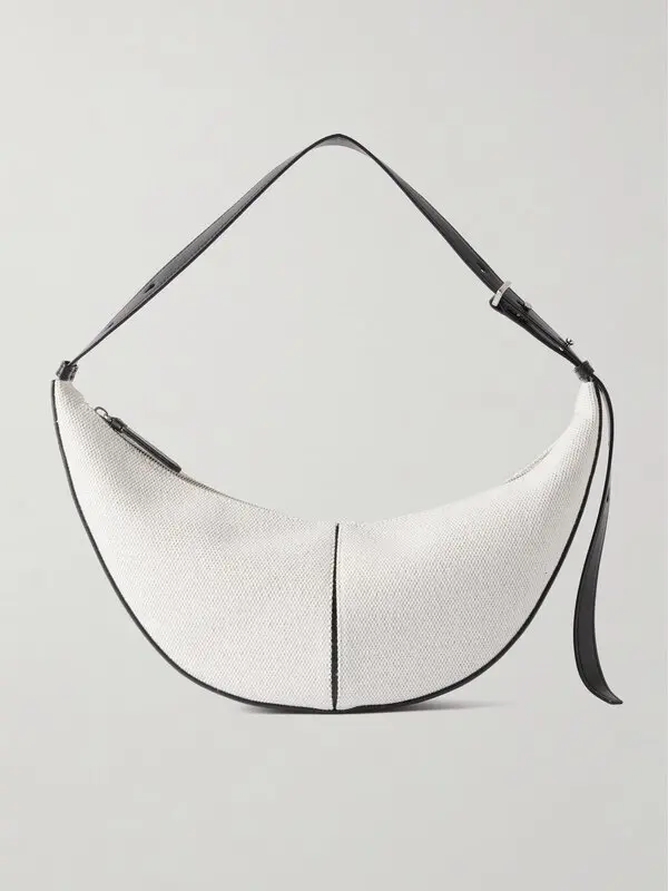 Proenza Schouler Slide Leather And Canvas Shoulder Bag - Off-white