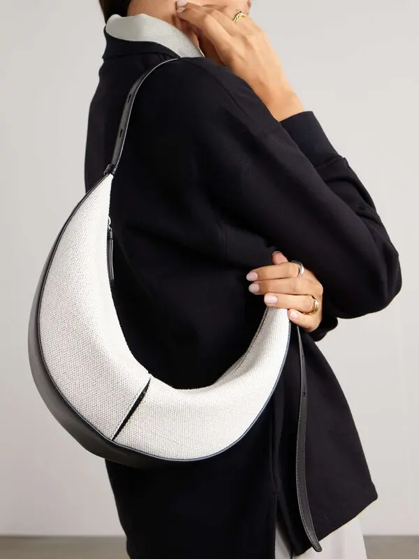 Proenza Schouler Slide Leather And Canvas Shoulder Bag - Off-white