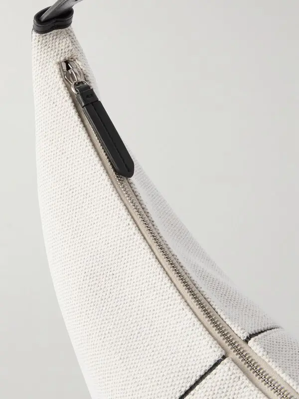 Proenza Schouler Slide Leather And Canvas Shoulder Bag - Off-white