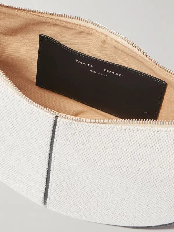 Proenza Schouler Slide Leather And Canvas Shoulder Bag - Off-white
