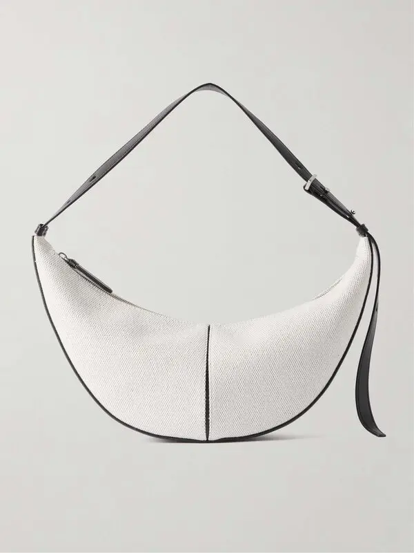 Proenza Schouler Slide Leather And Canvas Shoulder Bag - Off-white