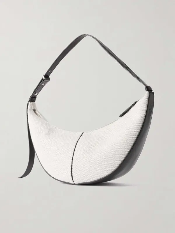 Proenza Schouler Slide Leather And Canvas Shoulder Bag - Off-white
