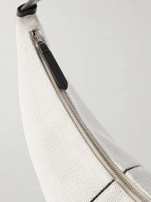 Proenza Schouler Slide Leather And Canvas Shoulder Bag - Off-white