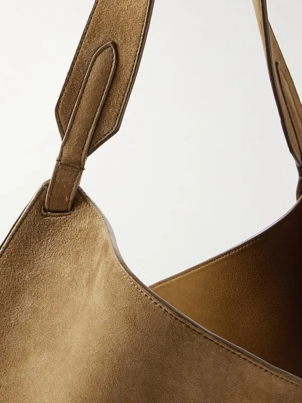 Khaite Lotus Suede Tote - Brown