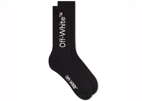 Off-White Diag Mid-length Socks - Black