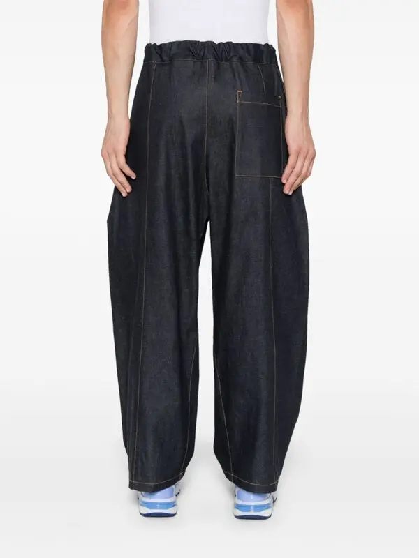 Sage Nation Box-Pleat Jeans In Blue - 24% Off | Editorialist