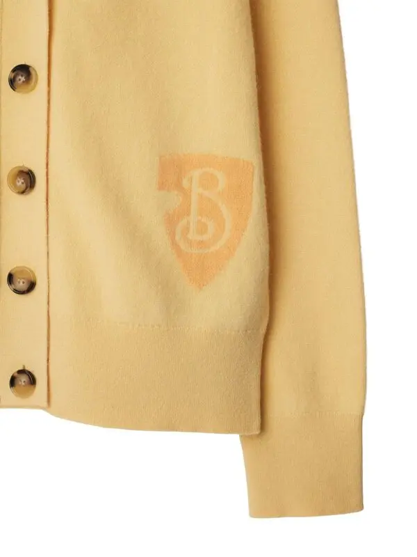 Burberry B Shield Knitted Cardigan - Neutrals