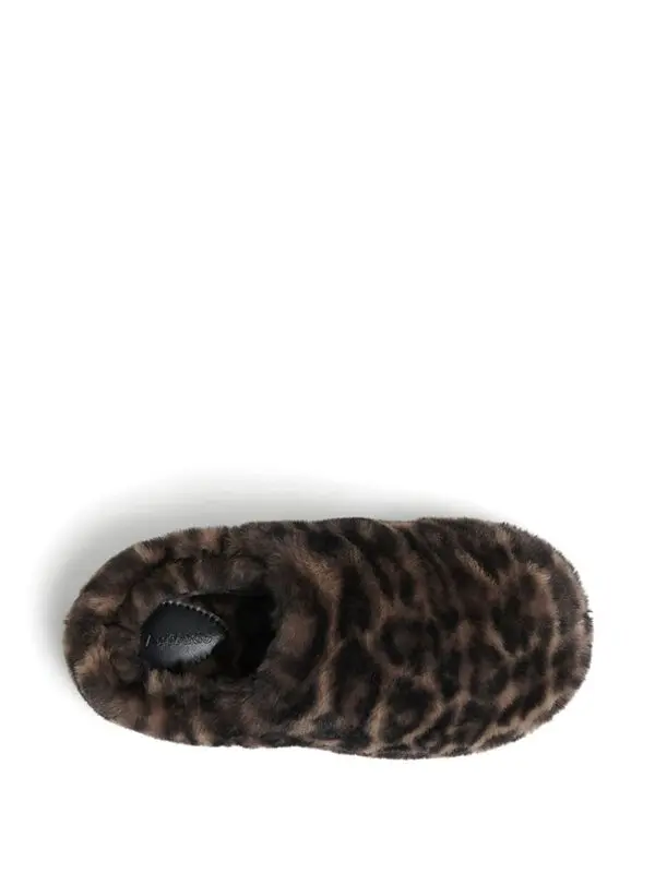 Apparis Misha Leopard Slippers - Brown
