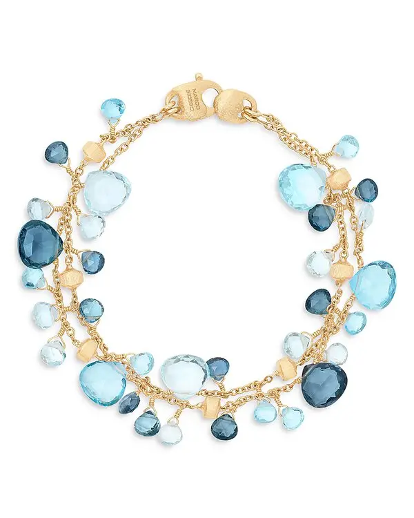 Marco Bicego 18k Yellow Gold Paradise Double Strand Bracelet - Blue/gold