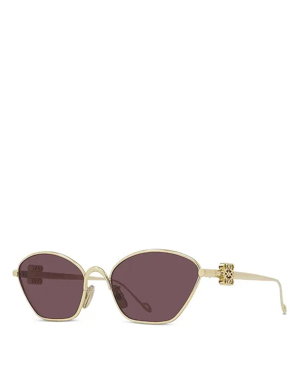 Loewe Anagram Cat Eye Sunglasses - Gold/purple Solid