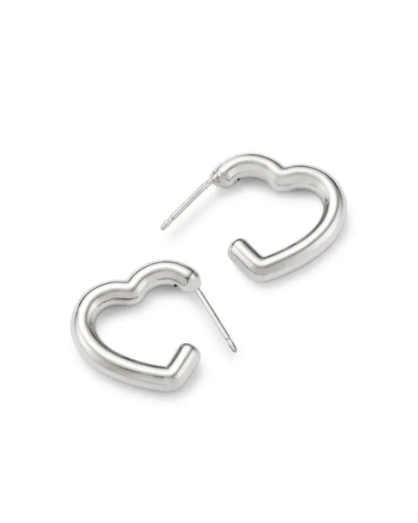 Aqua Bloomingdale's Fine Collection Open Heart Hoop Earrings
