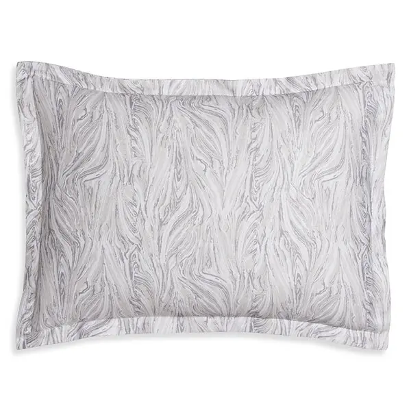 SFERRA Sera Long Staple Cotton Sateen Abstract Boudoir Sham Exclusive - Natural