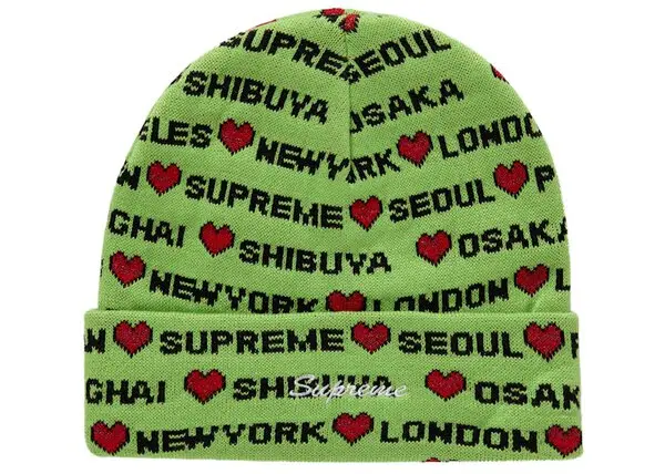 Supreme Hearts Beanie - Green