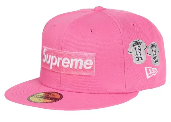 Supreme Jerseys Box Logo New Era Fitted Cap - Pink