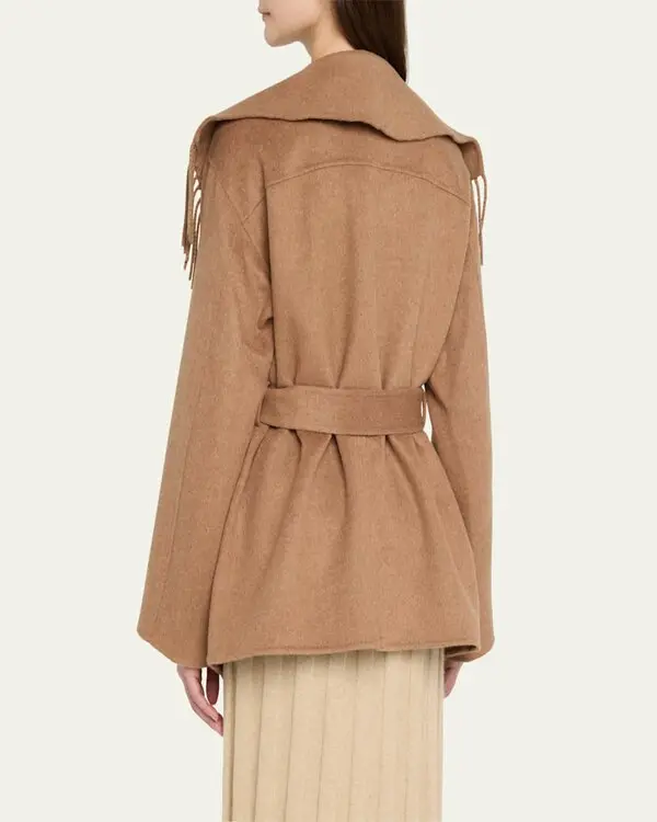 Simkhai Rowen Wool-blend Fringe Jacket - Beige