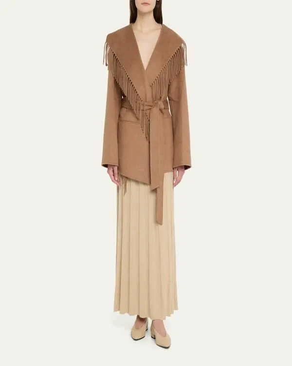 Simkhai Rowen Wool-blend Fringe Jacket - Beige