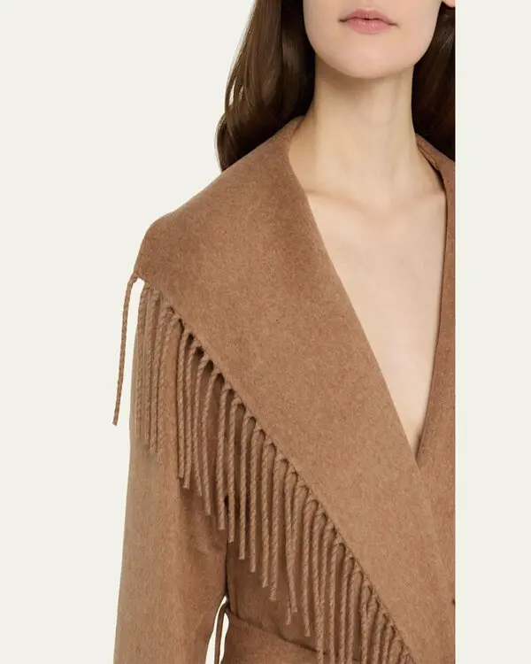 Simkhai Rowen Wool-blend Fringe Jacket - Beige