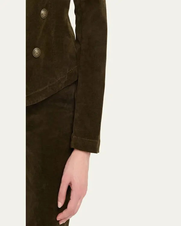 L'AGENCE Wayne Cropped Velvet Jacket