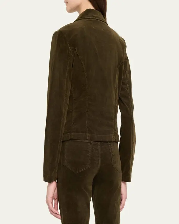 L'AGENCE Wayne Cropped Velvet Jacket