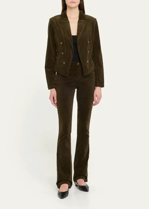 L'AGENCE Wayne Cropped Velvet Jacket