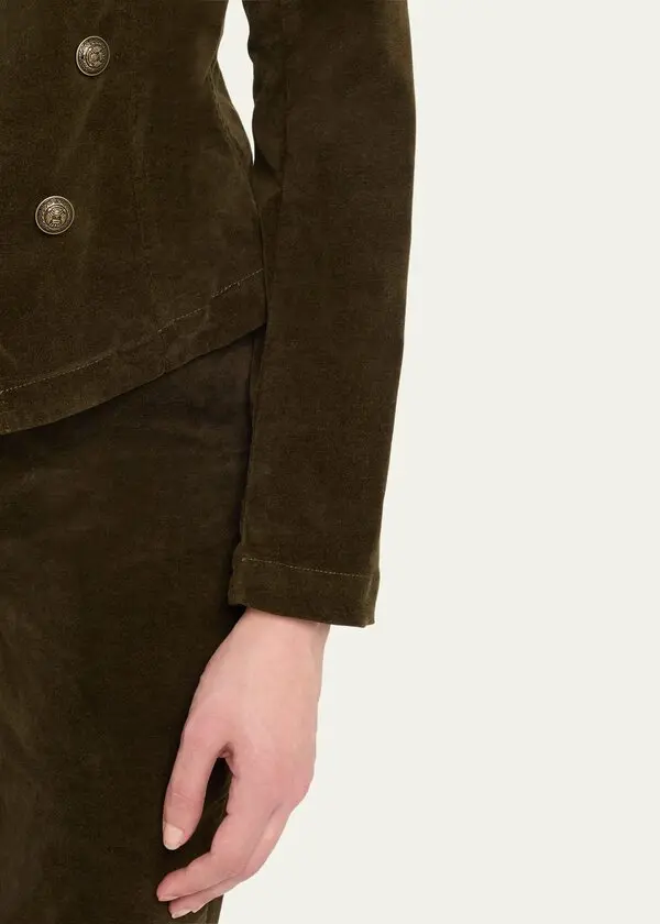 L'AGENCE Wayne Cropped Velvet Jacket