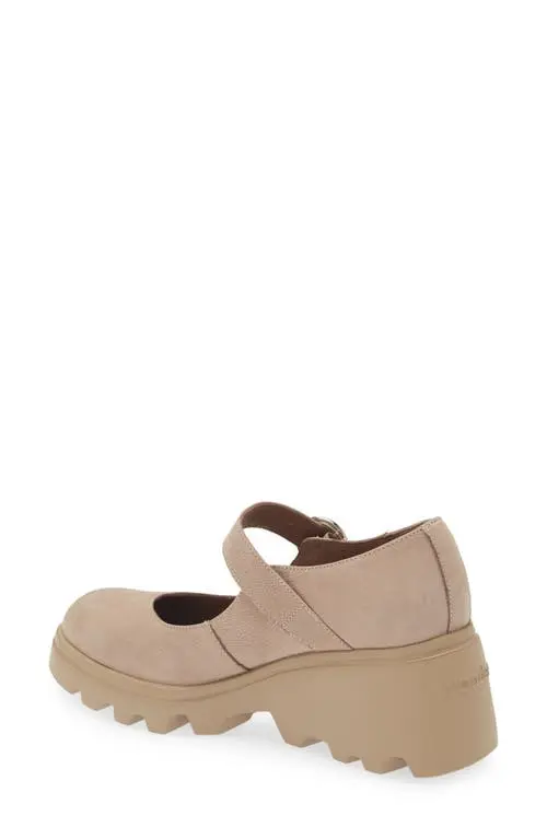 WONDERS Wedge Mary Jane - Taupe Nubuck